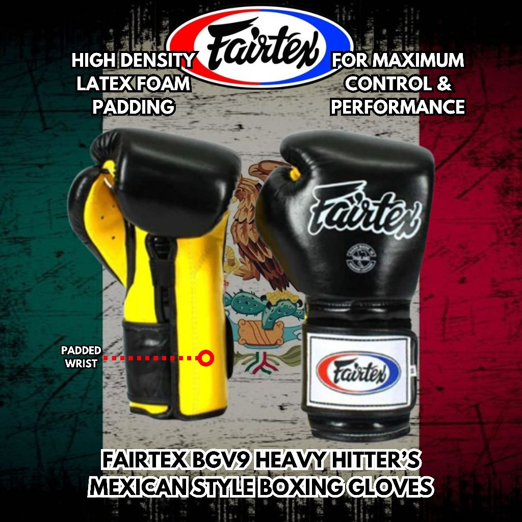 Fairtex BGV9 Heavy Hitter's Gloves - Mexican Style Boxing Gloves ...