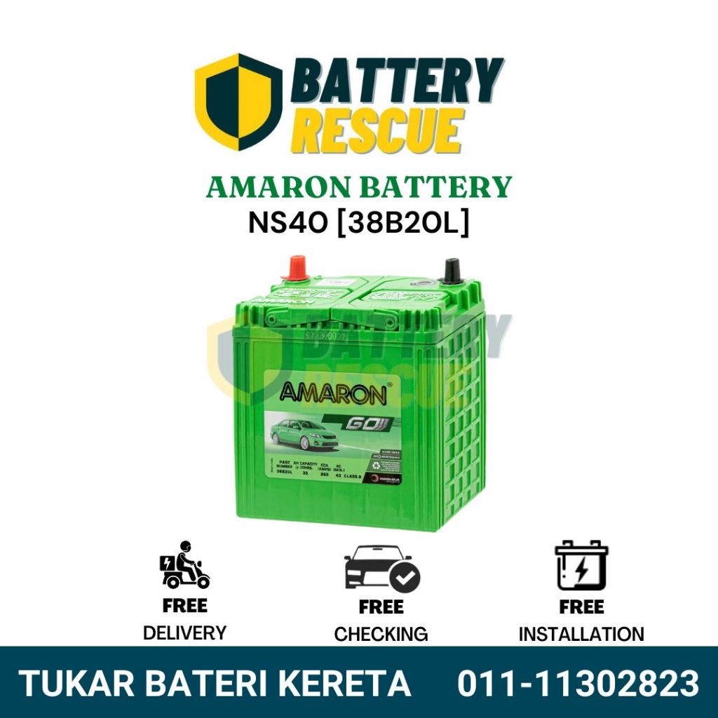 [Installation Available] NS40 | NS40ZL | 38B20L | Amaron Go Car Battery ...