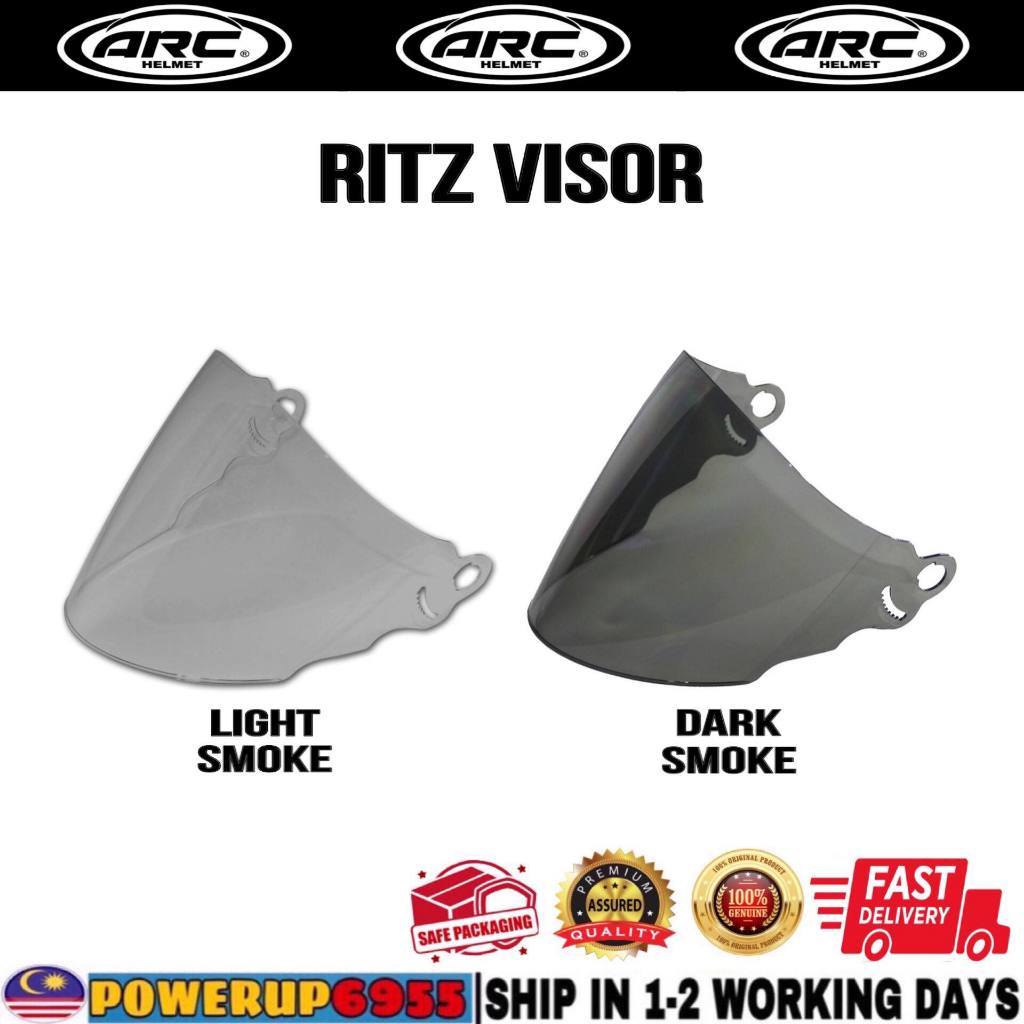 ORIGINAL ARC RITZ HELMET VISOR LIGHT DARK SMOKE | Shopee Malaysia