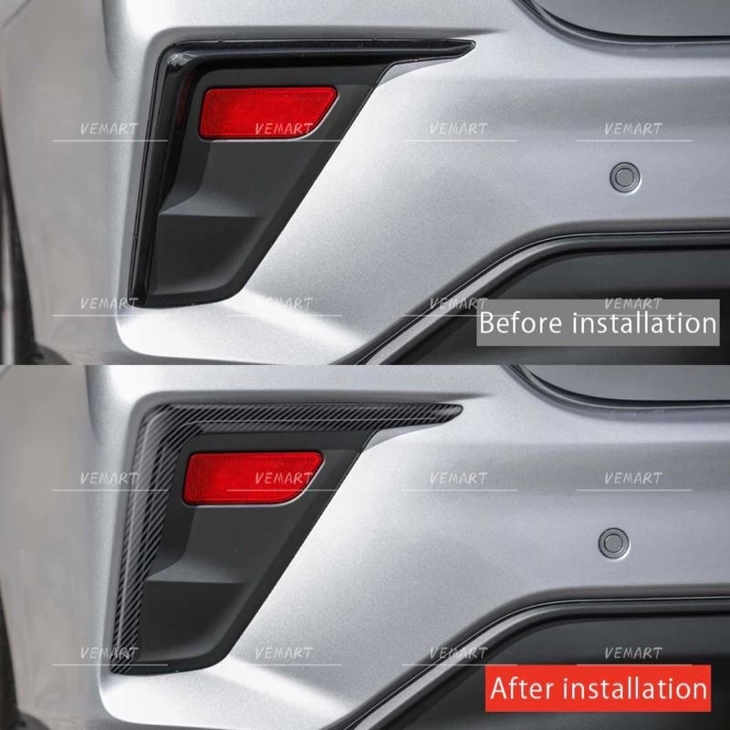 Perodua bezza 2020-2024 rear bumper fog lamp frame cover garnish rear ...