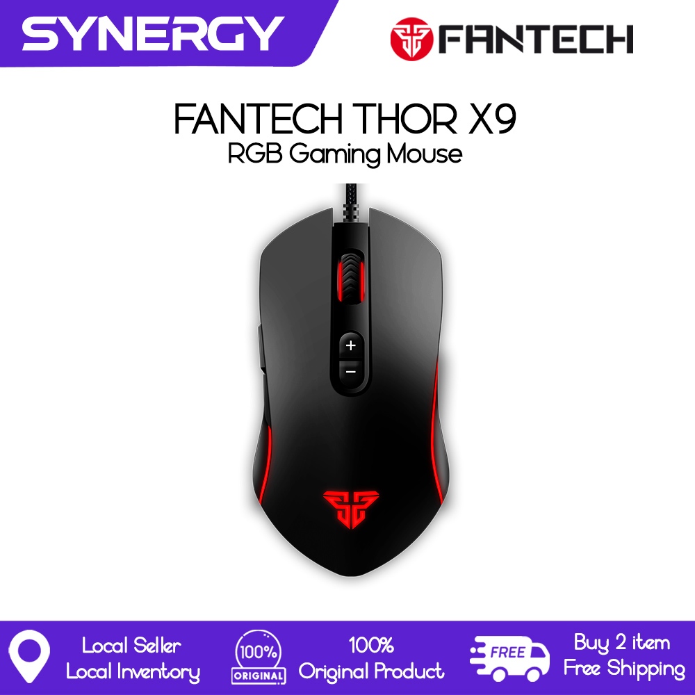 FANTECH THOR X9/X16 THOR II WIRED MACRO RGB 4800DPI 7 BUTTONS GAMING ...
