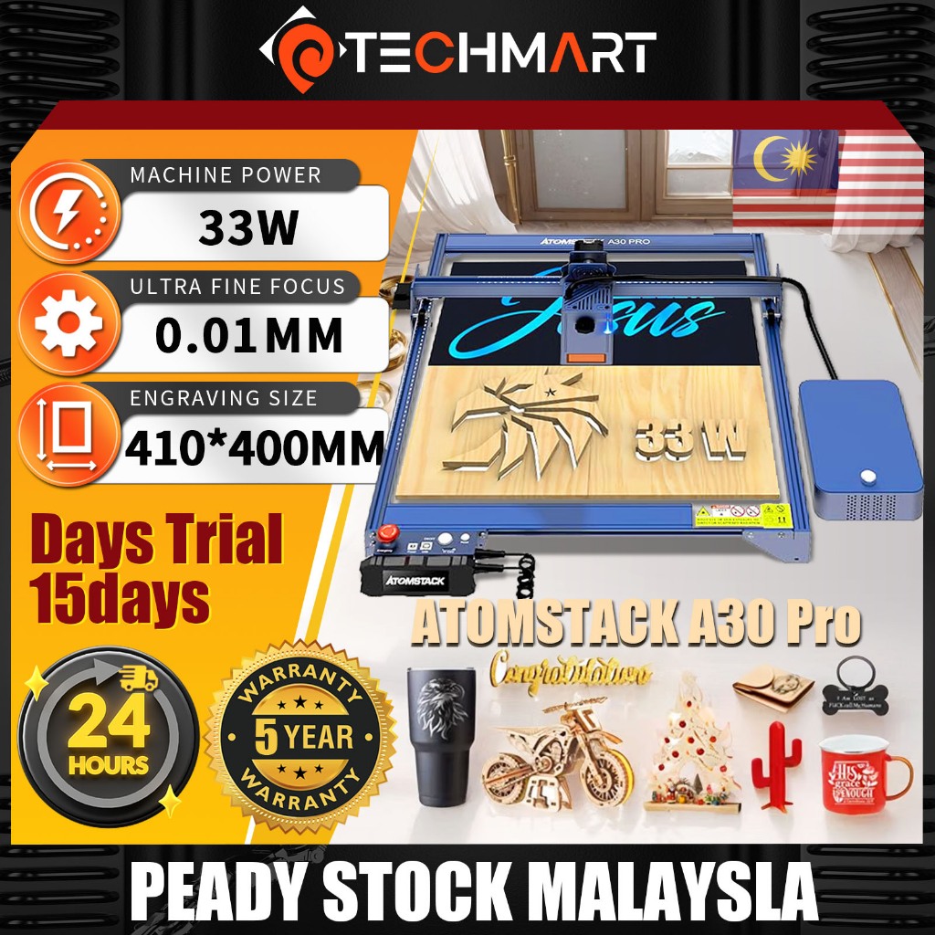🔥5 Years Warranty🔥ATOMSTACK A30 Pro 160W Laser Engraver 33W Output ...