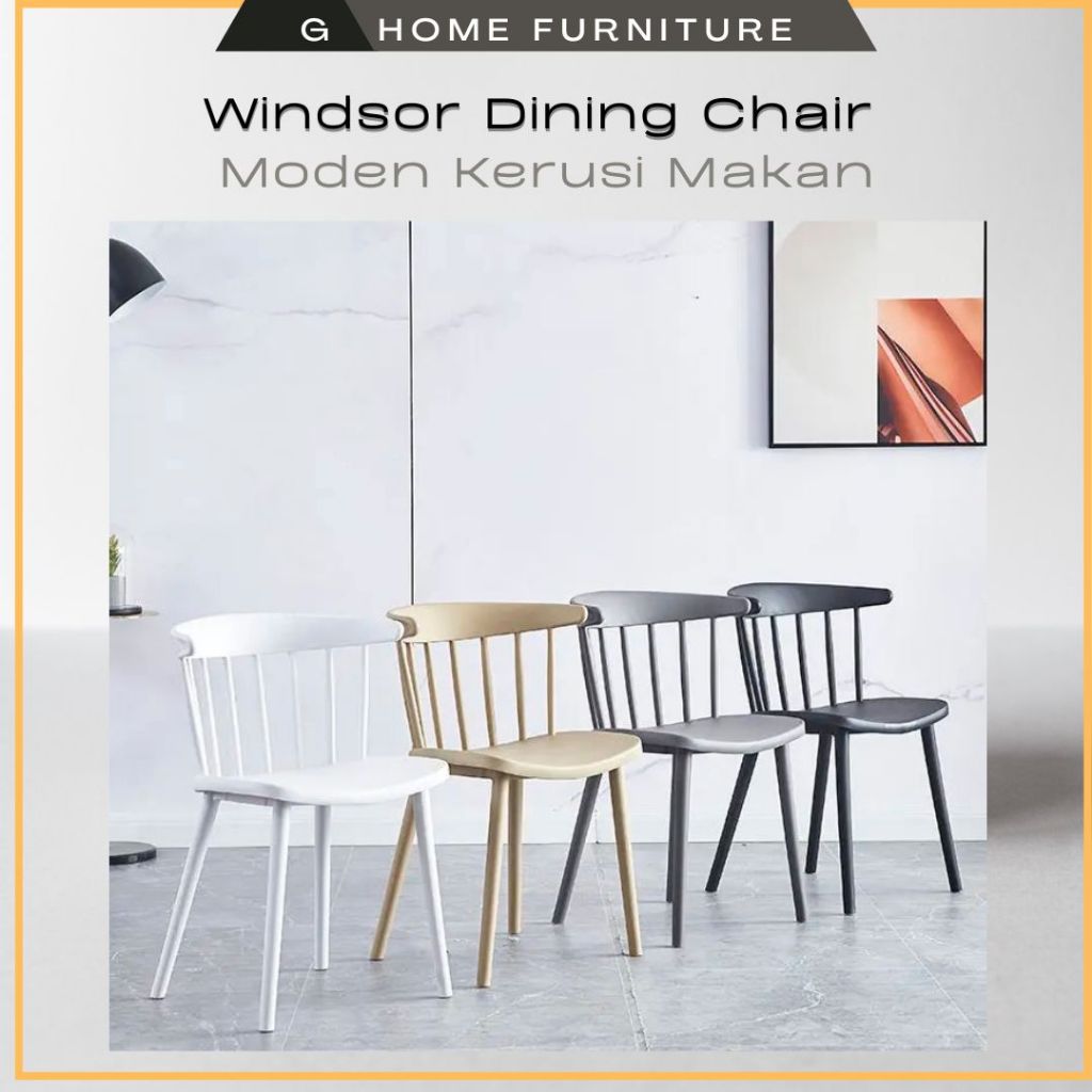 🔥READY STOCK🔥G HOME Nordic Style Modern Windsor Chair Modern Dining ...