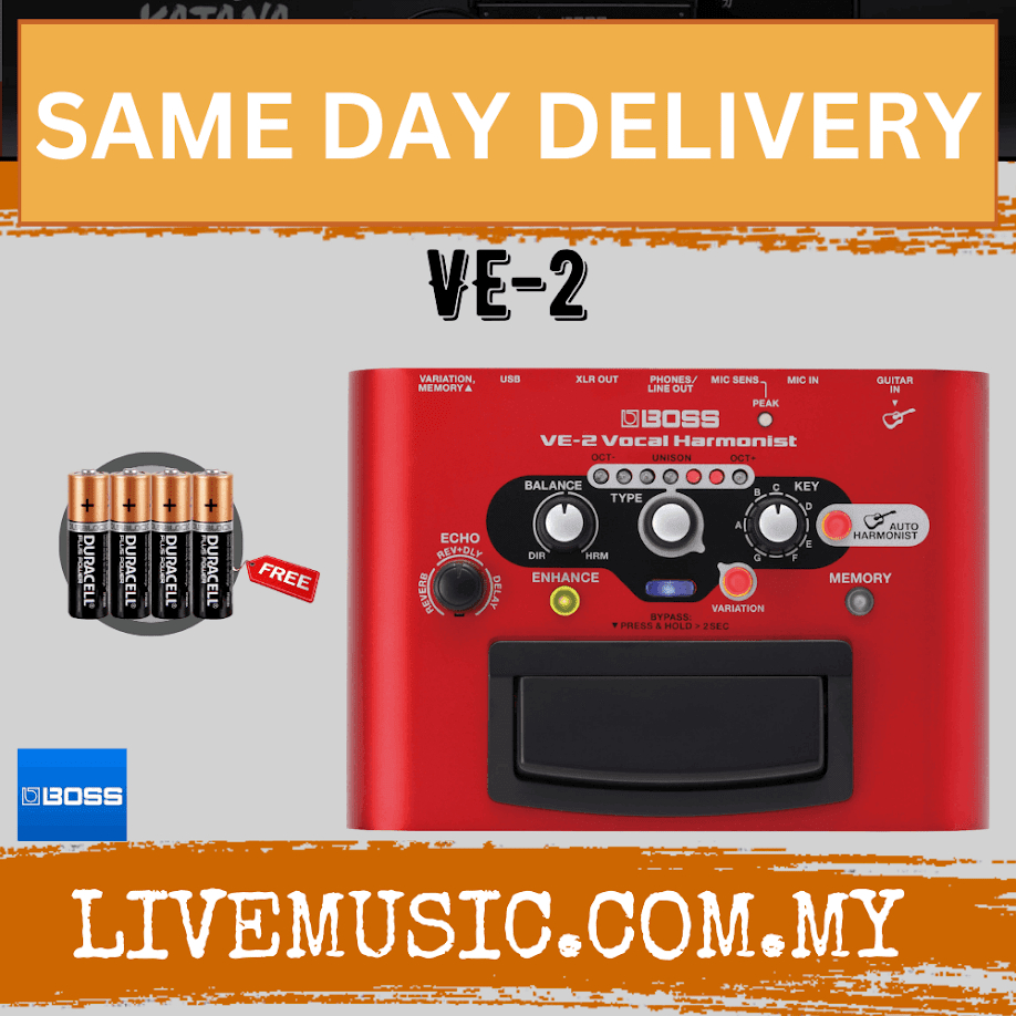 Boss VE-2 Portable Vocal Harmonist Processor (VE2) | Shopee Malaysia