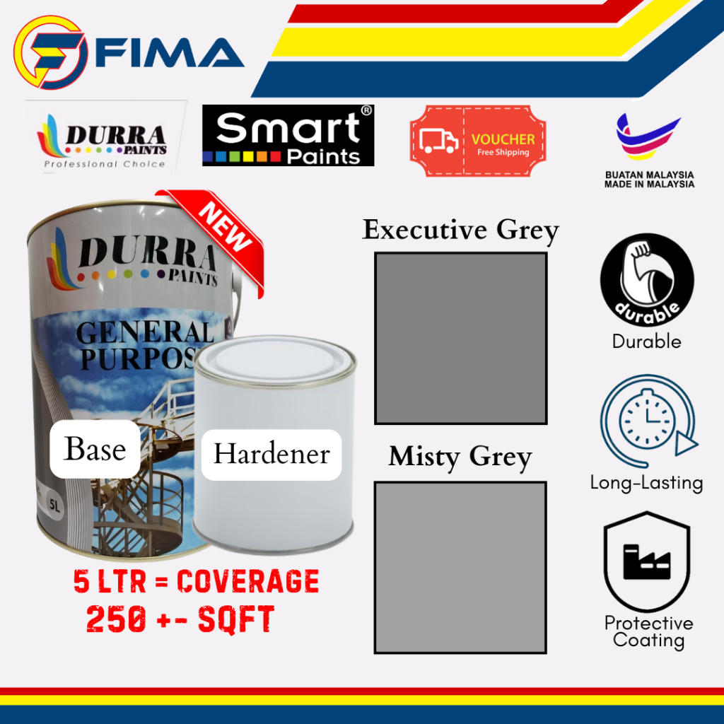 Durra Paints Epoxy NEW Generation w/ Hardener Floor Epoxy Cement Floor ...