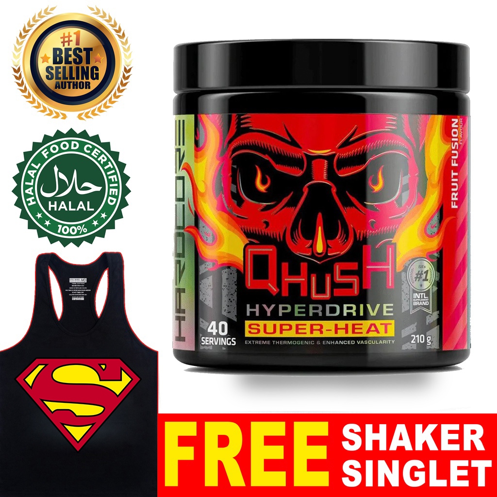 No1 USN Qhush Hyperdrive Pre-Workout Extreme Energy Booster Drink ...
