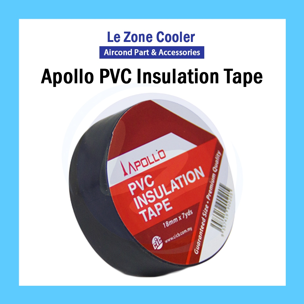 Apollo Black Tape PVC Insulation Tape 18mm x 7yrds | Shopee Malaysia
