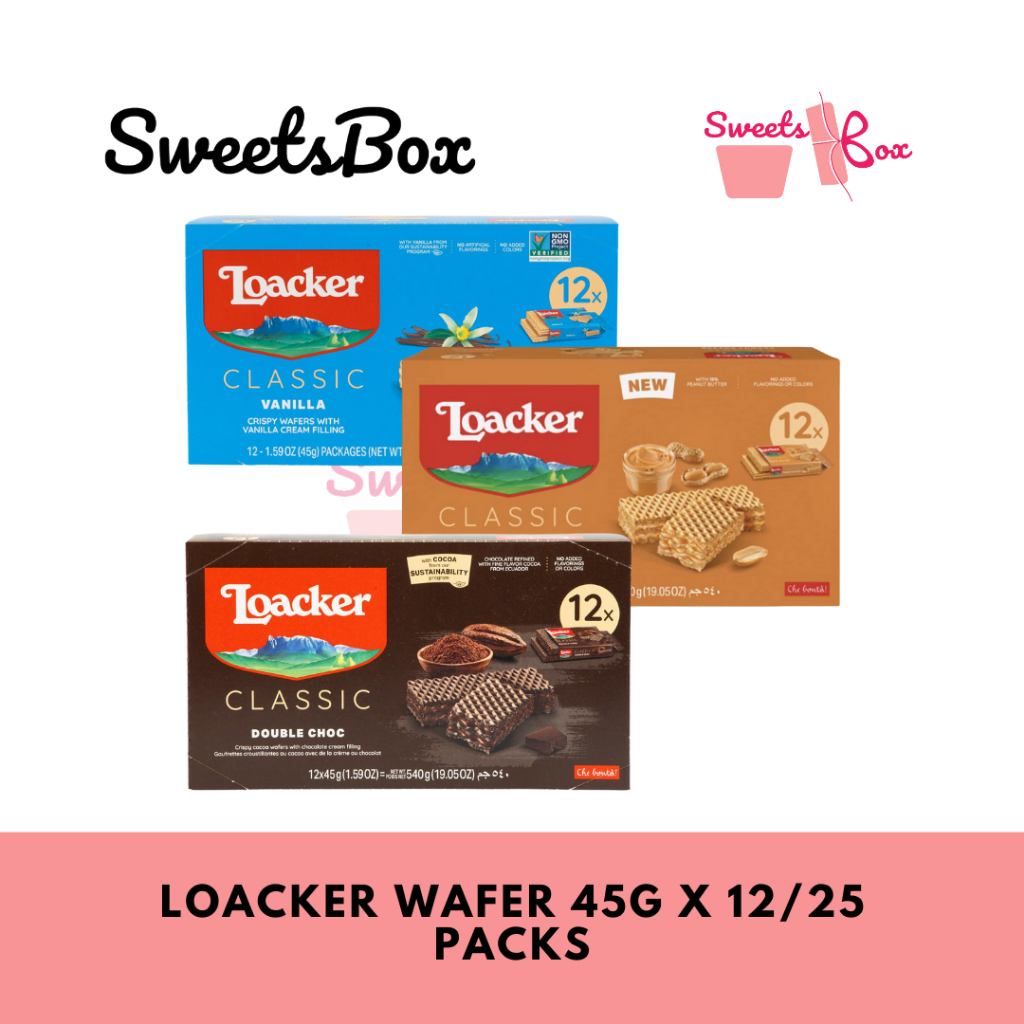 Sweetsbox | Loacker Classic Wafer 45g x 12/25 packs ( Napolitaner ...
