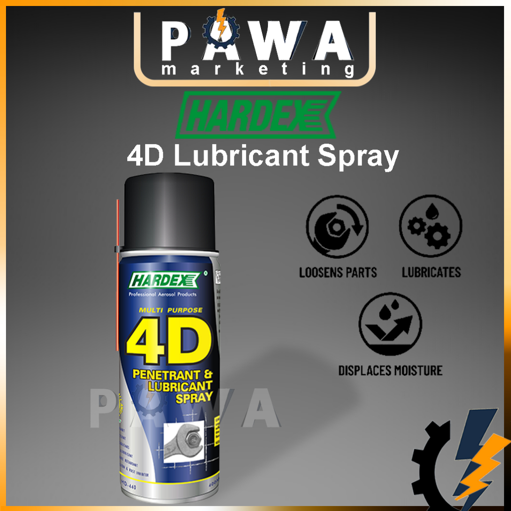 Pawa Hardex 4D PENETRANT & LUBRICANT SPRAY HD412 HD420 HD440 120ml ...