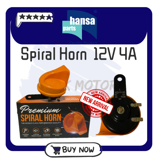 Hansa Parts Spiral Horn 12V 4A | Shopee Malaysia