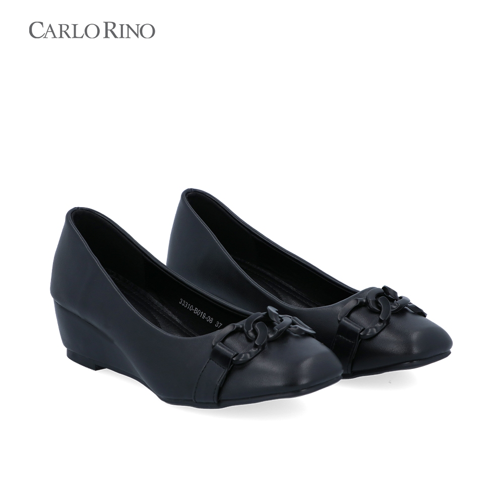 Carlo Rino Sadia Monotone Pumps - Black | Shopee Malaysia