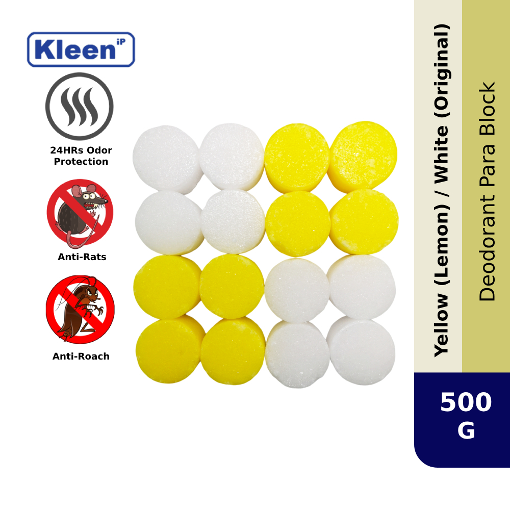 Kleen Deo Block Deodorant Para Blocks (KC 1701) 500g [10 - 15PCs] Ubat Gegat Tandas Yellow Lemon ...
