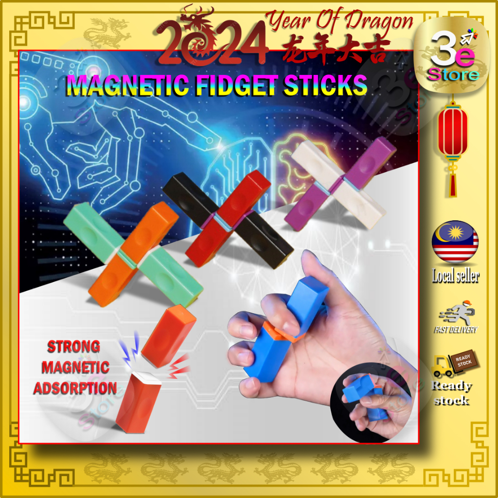 Fingertip Magnetic Rod Relieve Stress Fidget Toys Rotate Finger Gyro ...