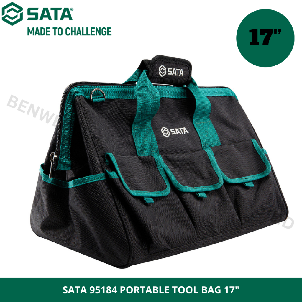 SATA 95184 PORTABLE TOOL BAG 17" / ELECTRICIAN TOOL BAG / PORTABLE ...