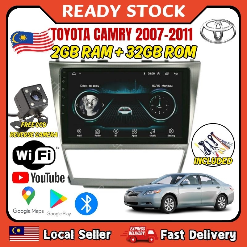Toyota Camry 2007-2011 Android Player IPS Screen 1GB/2GB Ram + 32GB ...