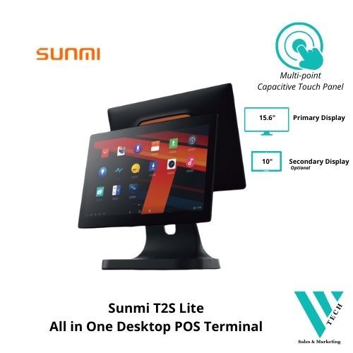Sunmi T2s Lite All In One Desktop Pos Terminal Android 9 0 4gb 64gb