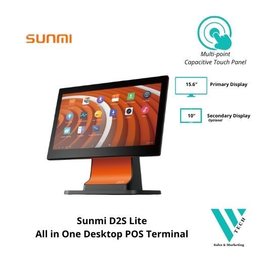 Sunmi D2S Lite All in One Desktop POS Terminal (Android 7.1/2GB + 8GB/Dual Screen/WIFI) | Shopee ...