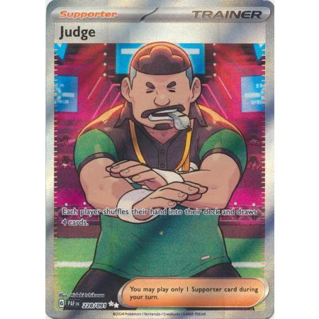 Judge / 228/091 / Full Art Ultra Rare / Scarlet & Violet Paldean Fates ...
