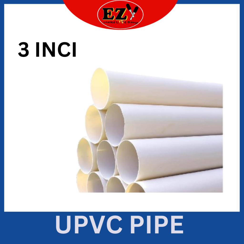 UPVC PIPE 3" (FEET) UPVC PAIP 3INCI 82MM | Shopee Malaysia