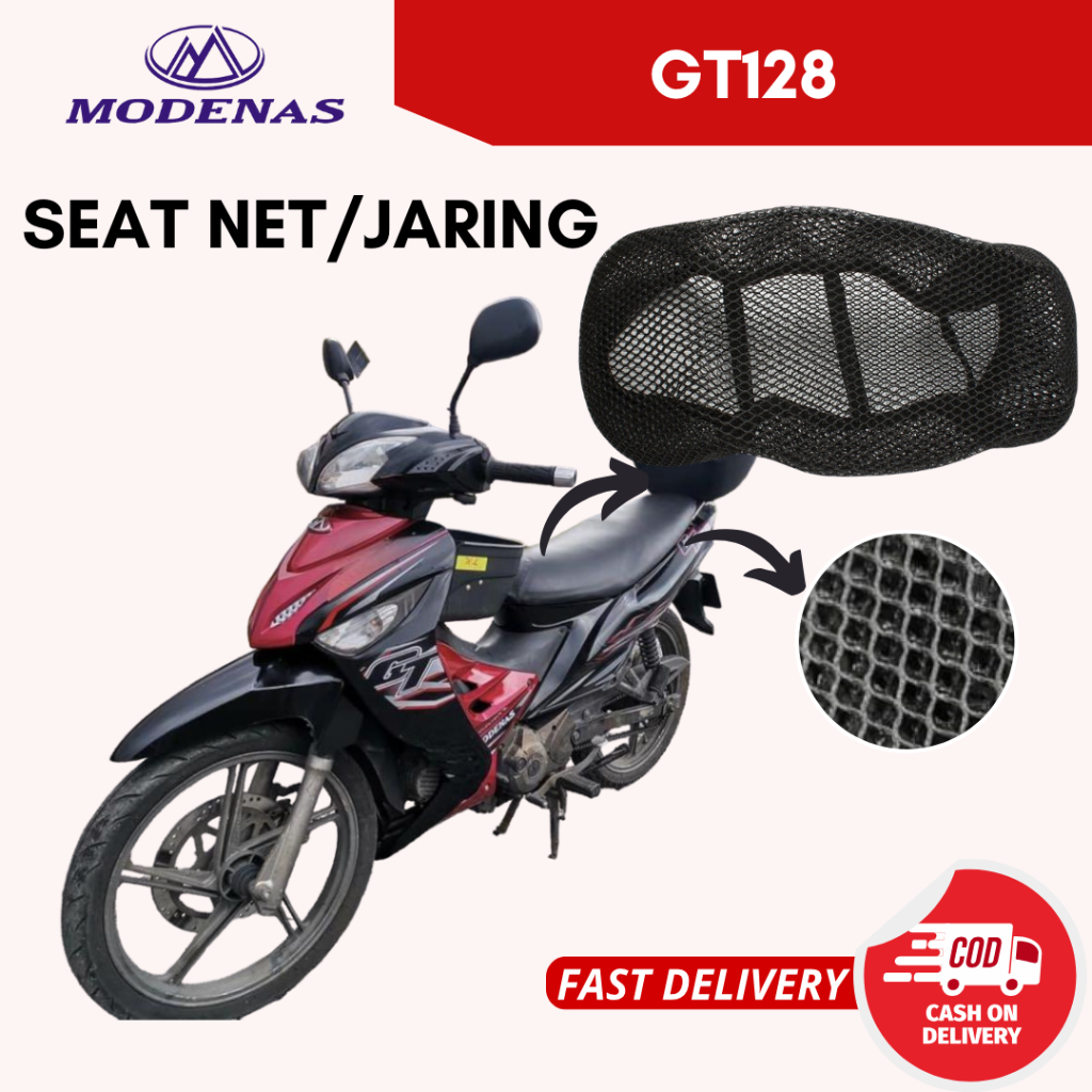 MODENAS SEAT NET MOTOR - GT128 GT 128 SEAT NETT BLACK HITAM JARING ...