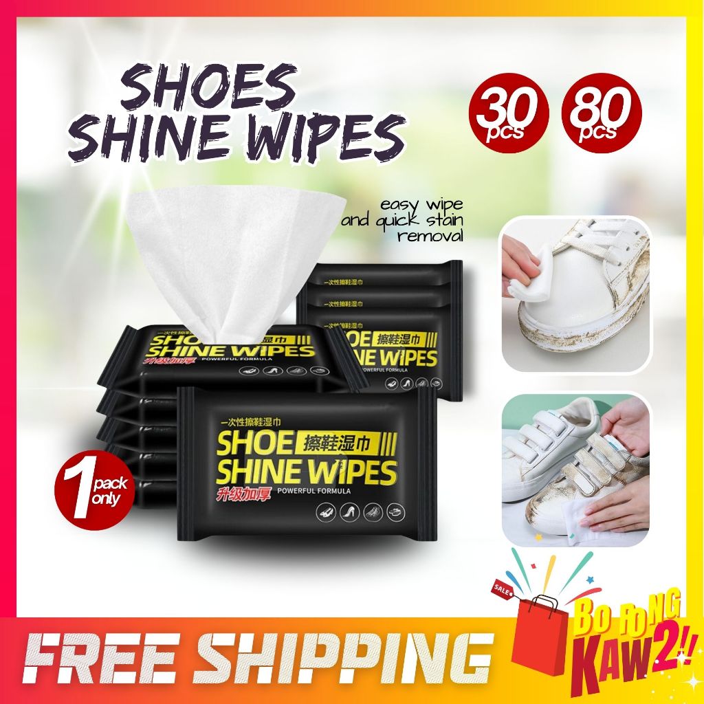 Shoe Shine Wipe 30pcs 80pcs Sneaker Cleaner Shoe Cleaner Shoes Cleaning ...