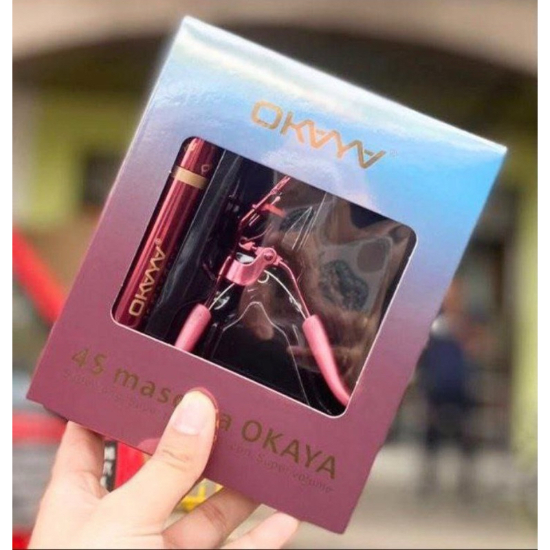 💯𝗢𝗥𝗜𝗚𝗜𝗡𝗔𝗟💕MASKARA OKAYA MELEBATKAN DAN MELENTIKKAN BULU MATA | Shopee ...