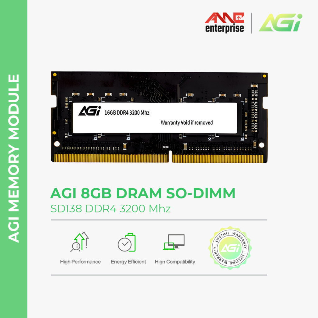 AGI 8GB DRAM SO-DIMM DDR4 3200Mhz DRAM Modeule | Shopee Malaysia