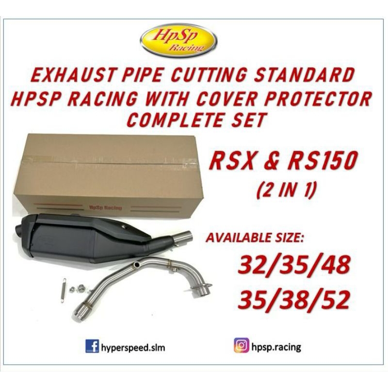 RSX150 RACING EXHAUST CUTTING STANDARD HPSP 32/35/48 & 35/38/52 EXHAUST ...
