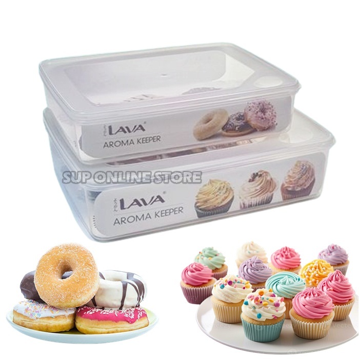 Lava Plastic Rectangle Food Container / Multipurpose Container / Donut ...