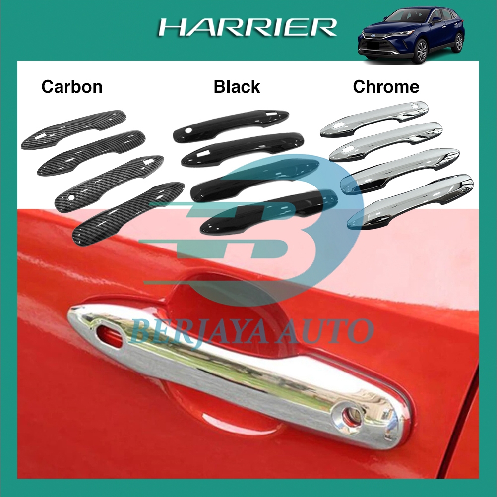 Toyota Harrier XU80 Gen (2020-2024) Door Handle Protector Chrome Carbon ...