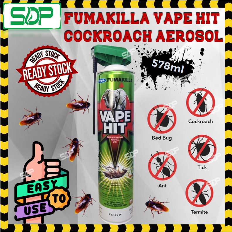 FUMAKILLA VAPE HIT Aerosol/ Cockroach Killer Effective!!/Berkesan Bunuh ...