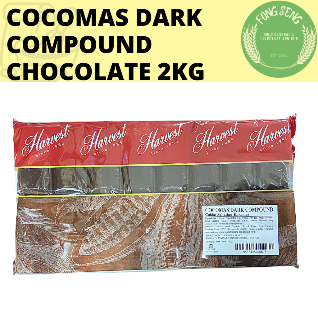 COCOMAS Dark Compound Chocolate Block 2kg (Coklat Masakan Cocomas ...
