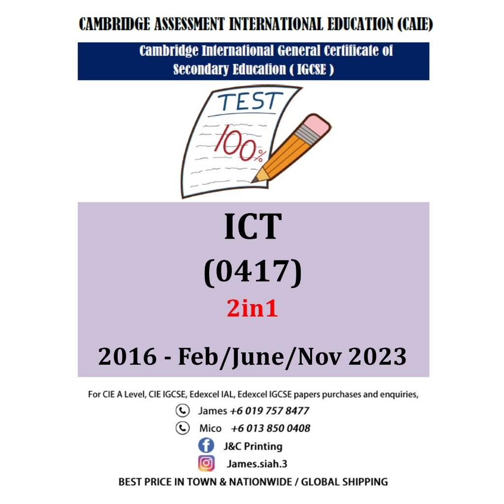 Cambridge Igcse Past Year Papers ICT 0417 PAPER 1,2,3 (2 IN 1 VERSION ... Cambridge Igcse Past Year Papers ICT 0417 PAPER 1,2,3 (2 IN 1 VERSION ...