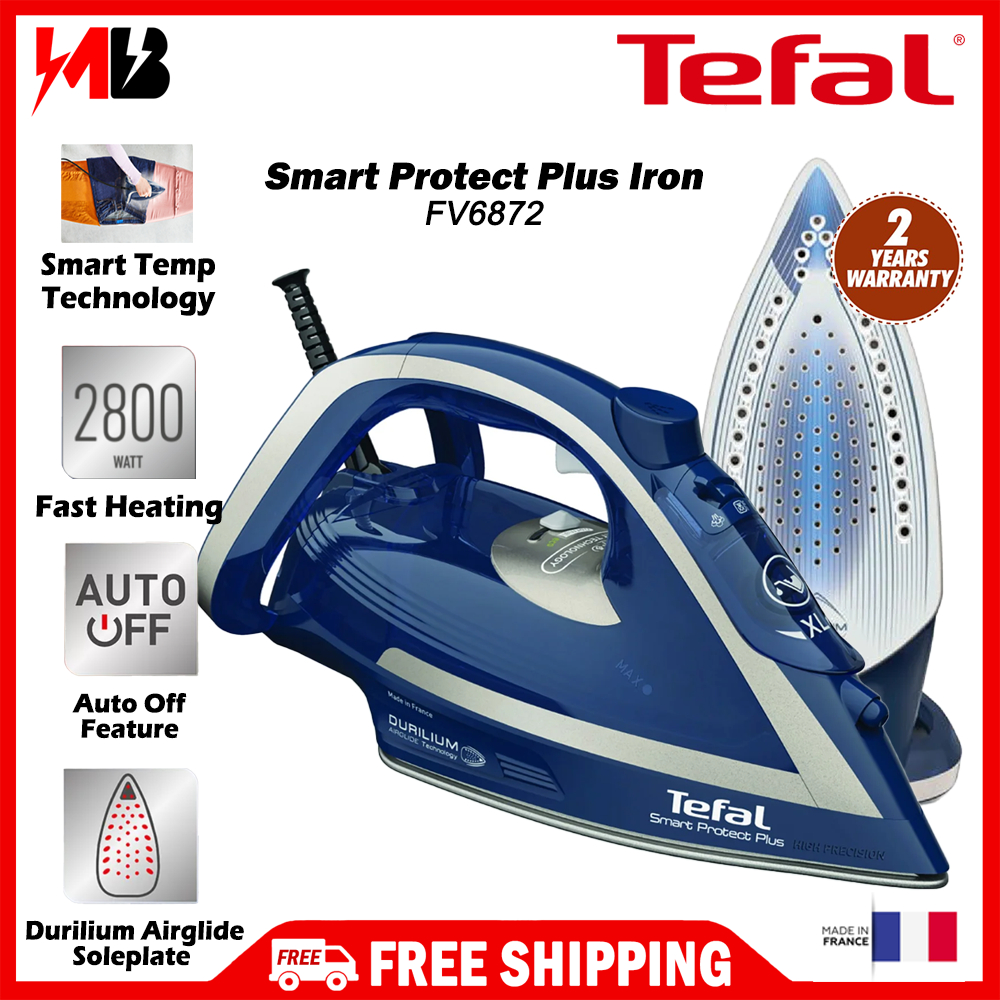 [NEW] Tefal 2800W Steam Iron Smart Protect Plus FV6872 No Temp Setting ...