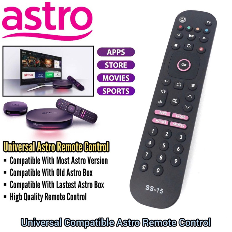 🇲🇾🐸[ 15 in 1 ] SHIMASTA SMT-888 UNIVERSAL COMPATIBLE NETFLIX ASTRO ...