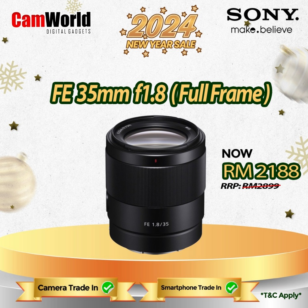 Sony FE 35mm F1.8 Full Frame (SEL35F18F) | Shopee Malaysia
