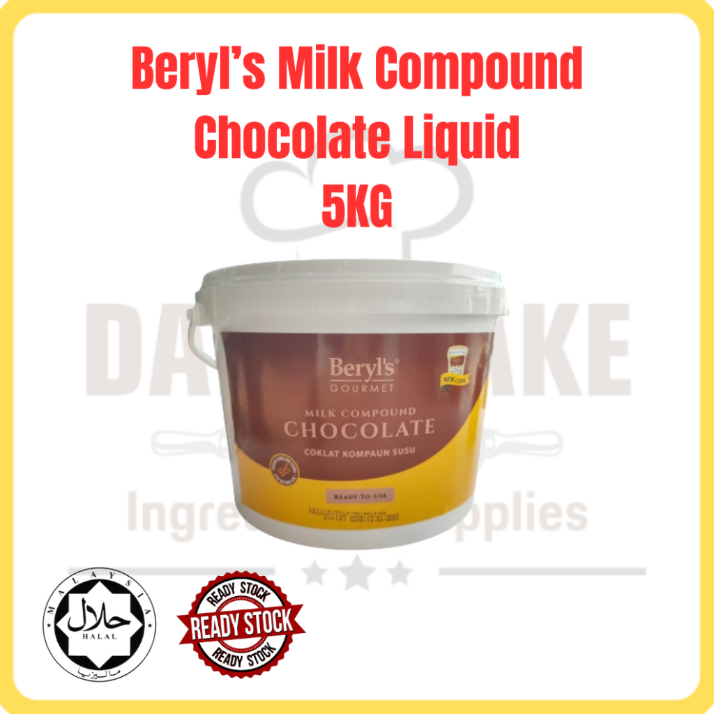 Beryl's Gourmet Milk Compound Chocolate (Liquid)5KG/Coklat Kompaun Susu ...