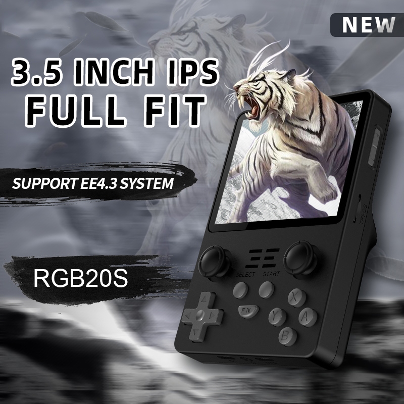 POWKIDDY RGB20S Handheld Game Console Retro Open Source System RK3326 3.5-Inch 4:3 IPS Screen ...