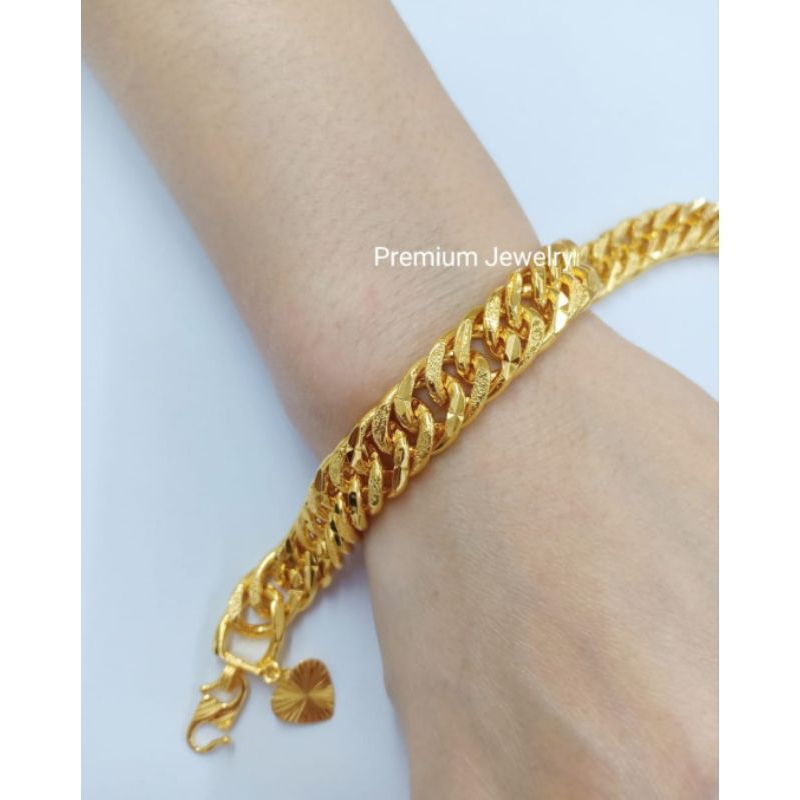 Emas Sadur 24k Bracelet Gelang Tangan Dewasa 🔥 Harga Borong | Shopee ...