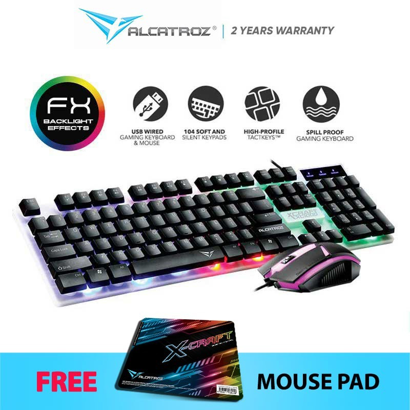 Alcatraz X-Craft XC1000 Spill Proof Gaming Keyboard with FX Effects ...