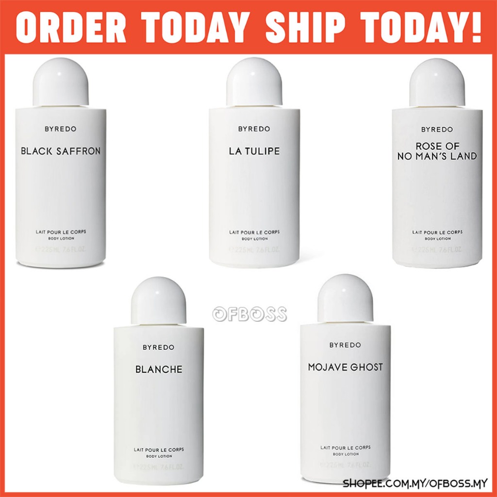 BYREDO BLANCHE-D’AFRIQUE-ROSE OF NO MAN’S LAND-BLACK SAFFRON-LA TULIPE-MOJAVE GHOST 225ML BODY ...