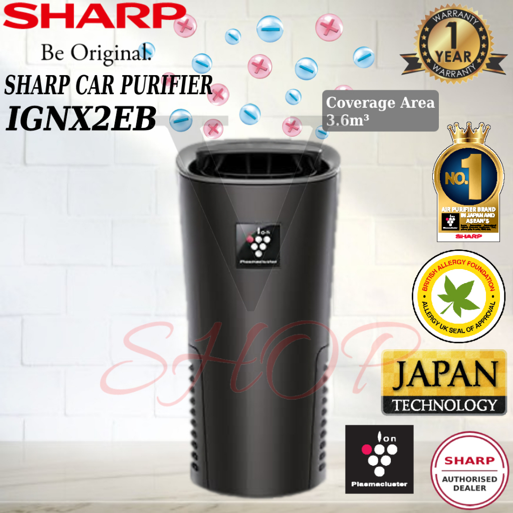 SHARP 3.6m³ PLASMACLUSTER TECHNOLOGY CAR IONIZER || AIR PURIFIER ...