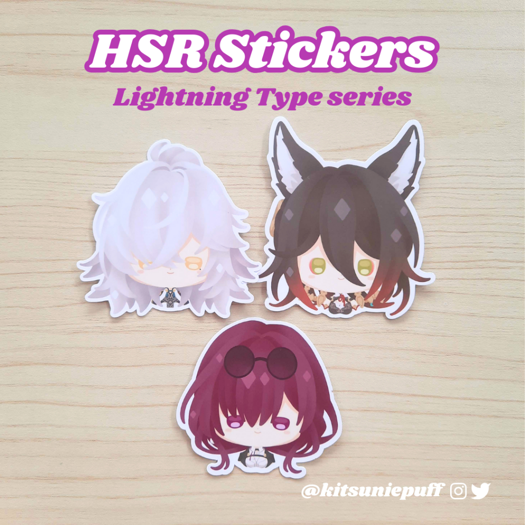 Honkai Star Rail HSR Waterproof Stickers - LIGHTNING TYPE series 💜 ...