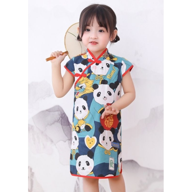[CLF]Chinese New Year kid girl princess baju Cheongsam dress fashion ...