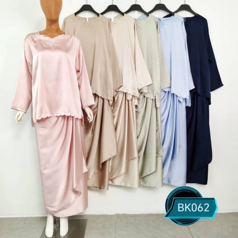 [FREE SIZE][BK062] BAJU KURUNG SATIN INSTANT PARIO | Shopee Malaysia