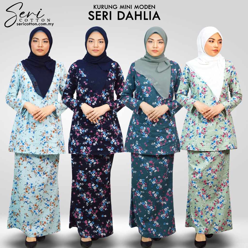 Baju Kurung Mini Moden Seri Dahlia Kain Duyung English Cotton XS-3XL Plus Size | Shopee Malaysia