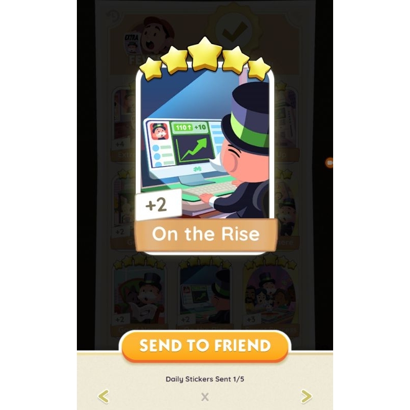 On the Rise Monopoly Go Latest Season 5 STAR STICKER | Shopee Malaysia
