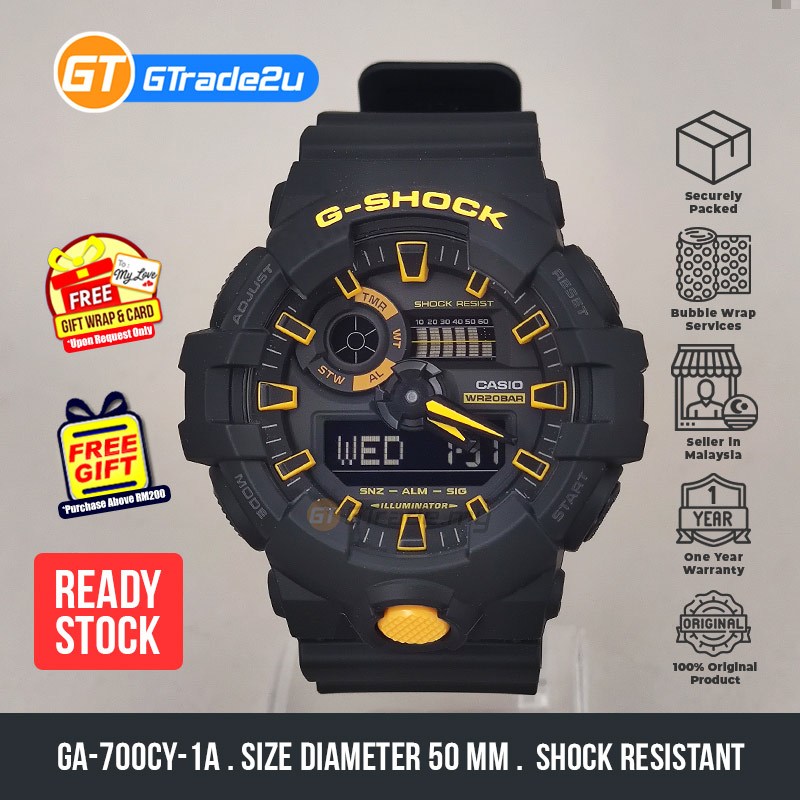 Original G Shock Men GA-700CY-1A Analog Digital Watch [READY STOCK] | Shopee Malaysia