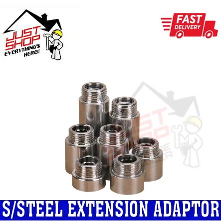 1/2" Stainless Steel Pipe Fittings - Male to Female Extension Adapter ...