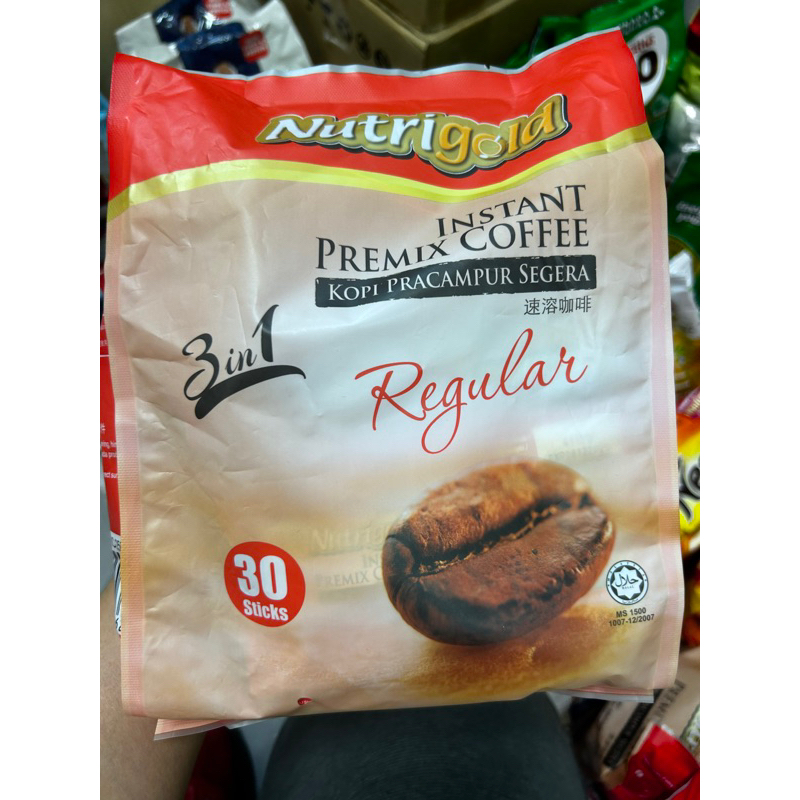 NUTRIGOLD Premix Instant Coffee Mix 3 in 1 - Regular (20g x 30 sticks ...